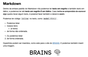Jupyter Notebooks: Dicas de Formatação - BRAINS